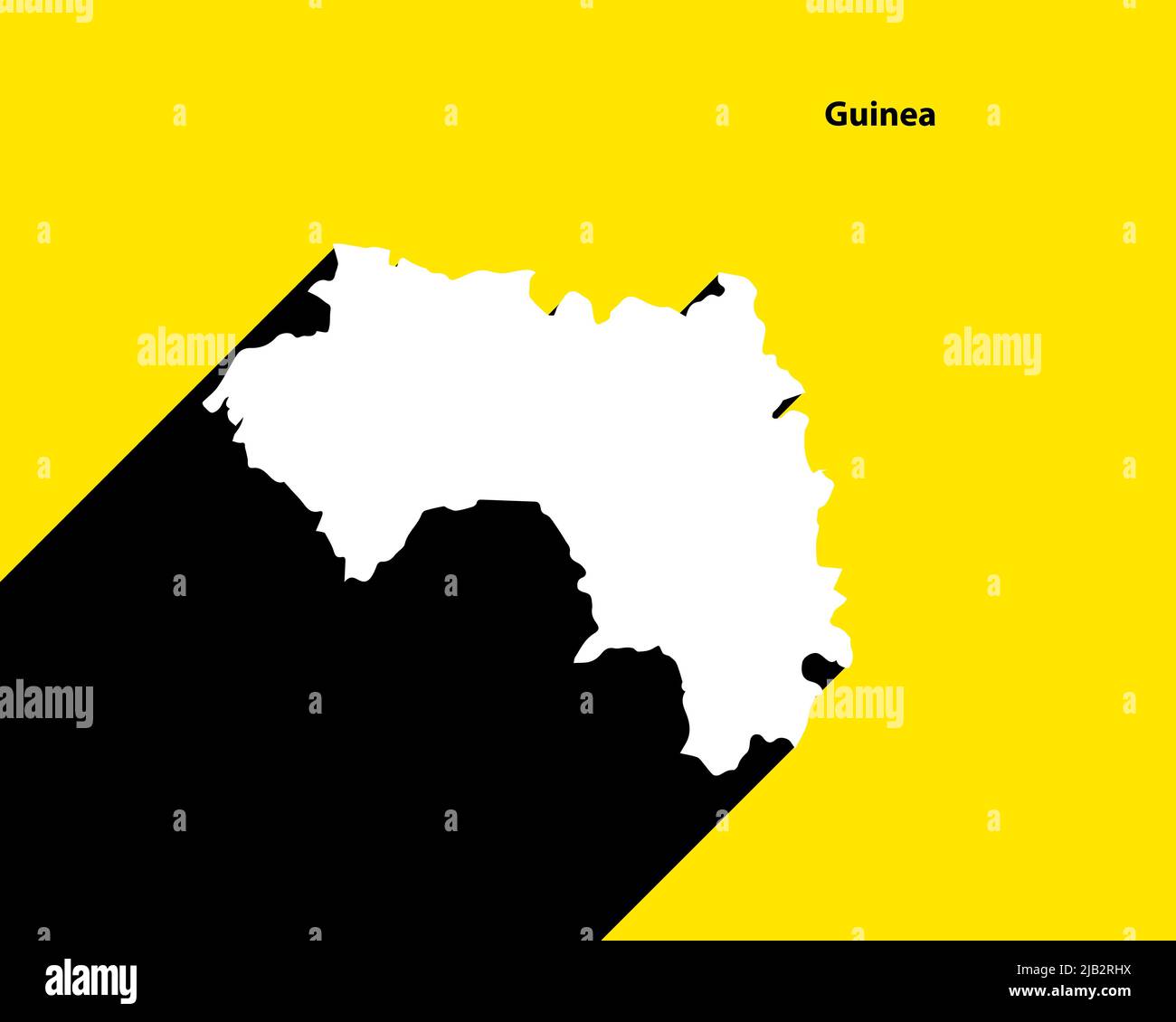 Mappa della guinea sul mondo Immagini Vettoriali Stock - Alamy