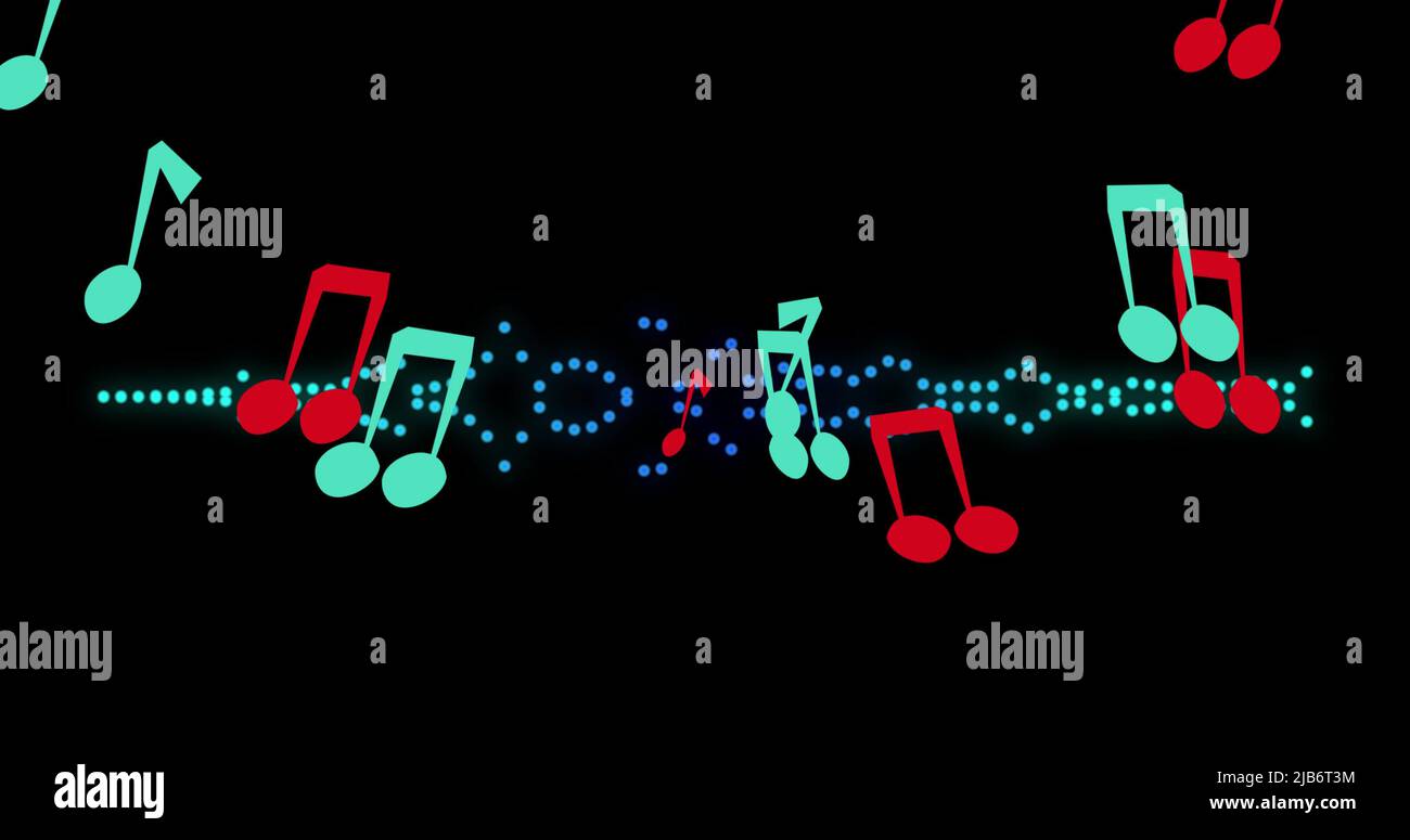 Note musicali colorate immagini e fotografie stock ad alta risoluzione ...