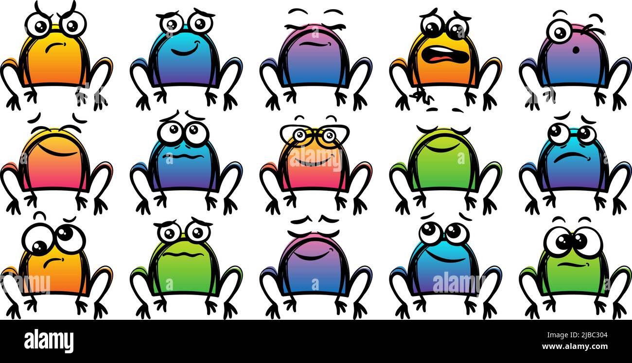 Cartoon crazy frog Immagini Vettoriali Stock - Alamy