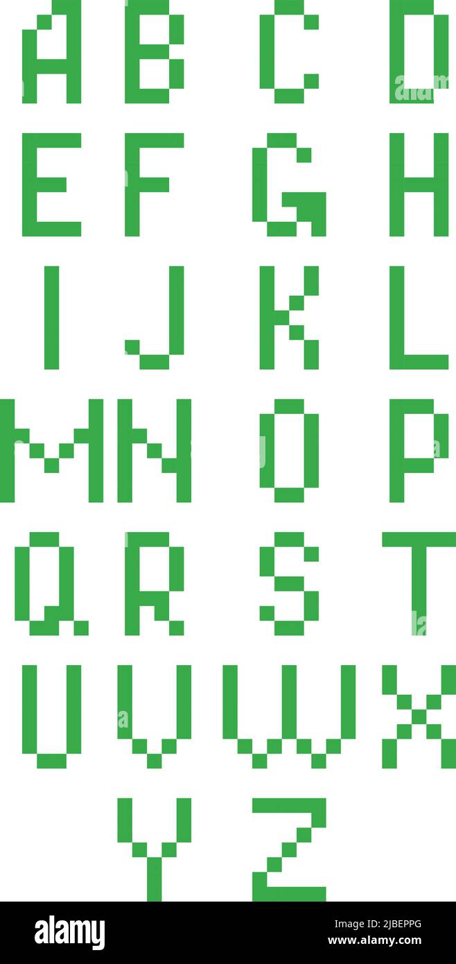 Alfabeto pixel art Immagini Vettoriali Stock - Pagina 3 - Alamy