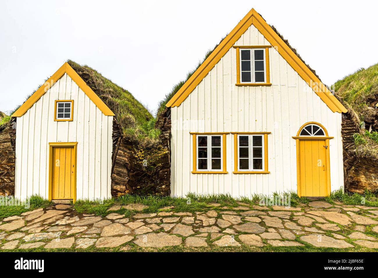 Fattoria e museo Glaumbær sono stati costruiti nel tipico metodo ...