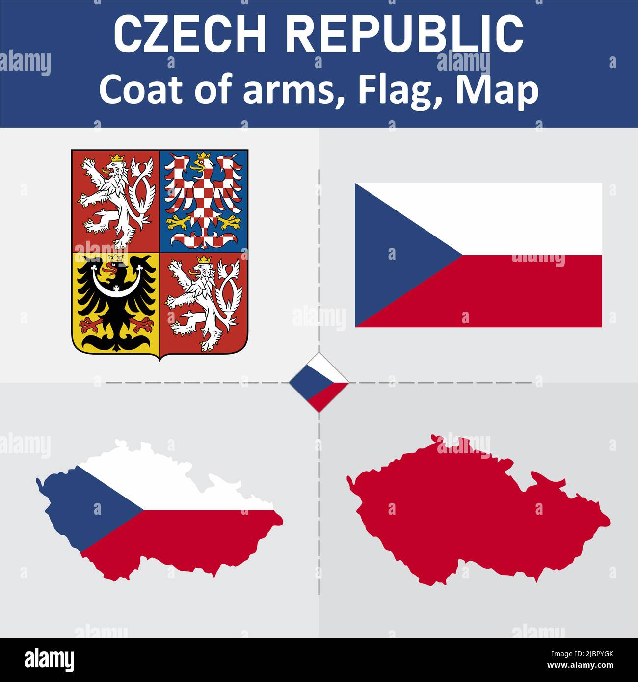 Mappa della ceca Immagini Vettoriali Stock - Alamy