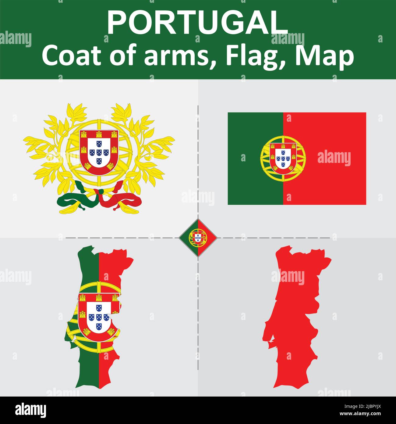 Mappa portogallo con bandiera immagini e fotografie stock ad alta ...