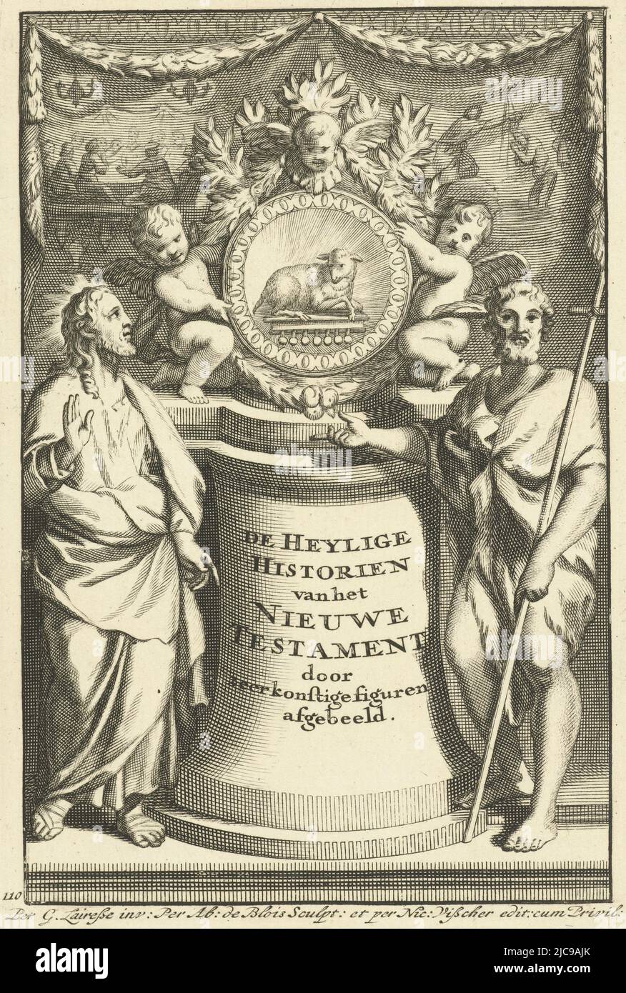 Allegoria del nuovo Testamento con glorificazione dell'agnello e libro ...