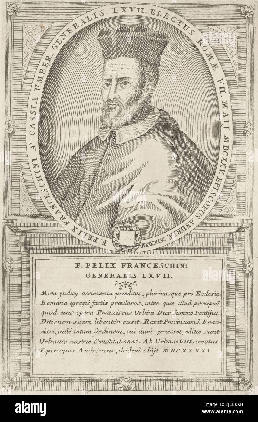 Ritratto di Mons. Felix Franceschini, 67th Ministro Generale dell ...