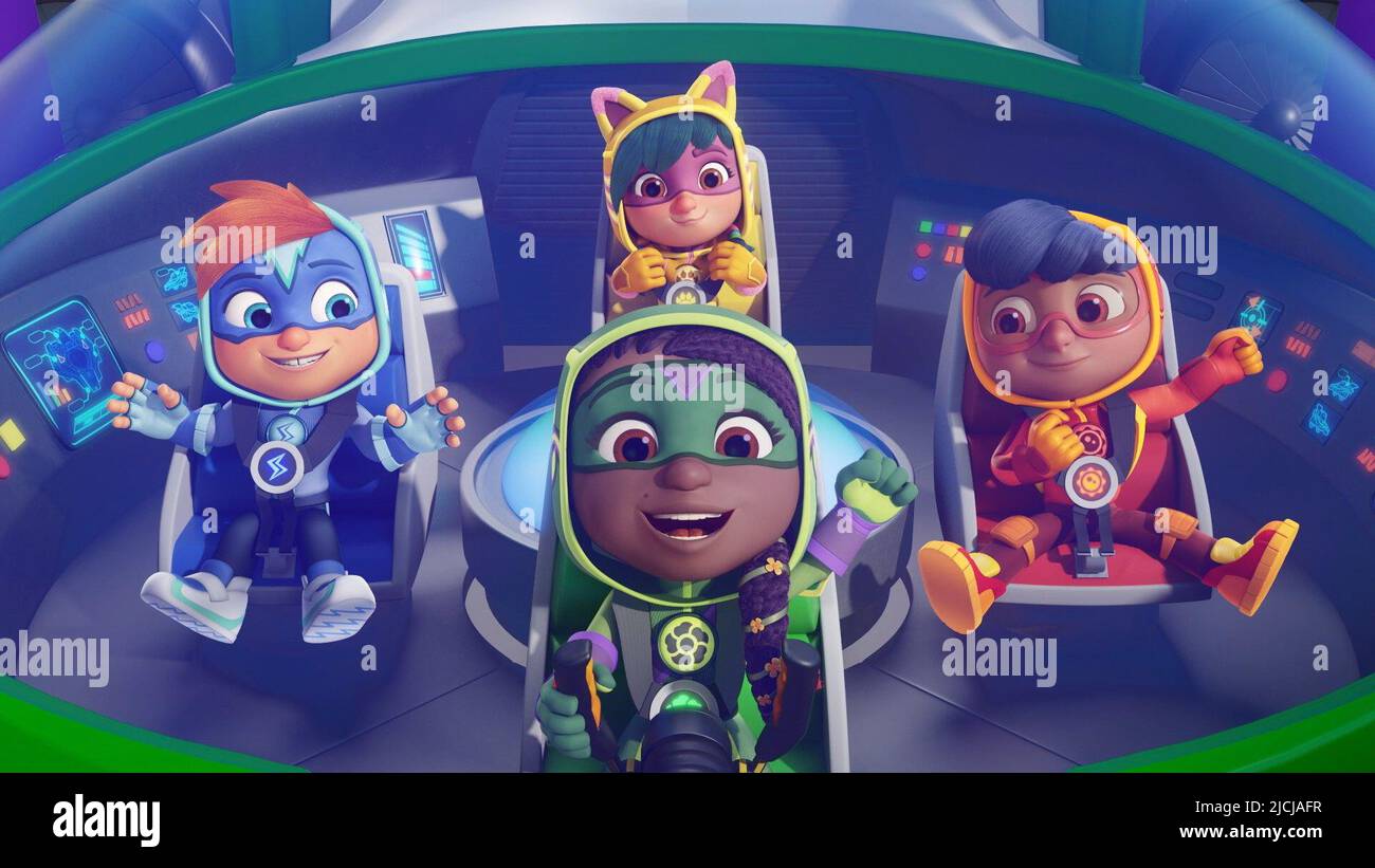 ACTION PACK, da sinistra: Watts (voce: Oscar Reyez), Treena (voce ...