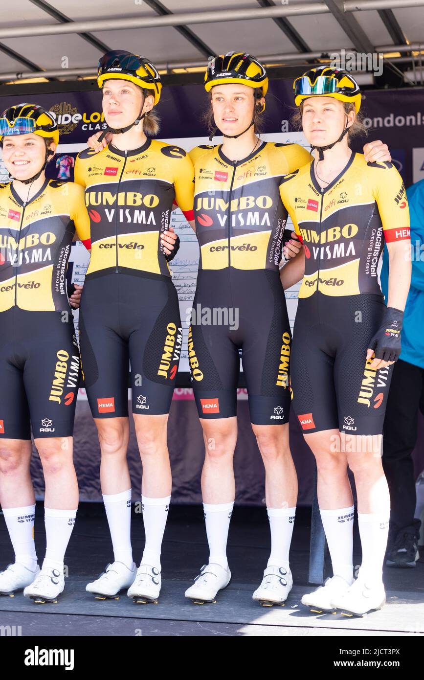 Noemi Ruegg, Aafke Soet, Teuntje Beekhuis, Amber Kraak ciclisti del ...