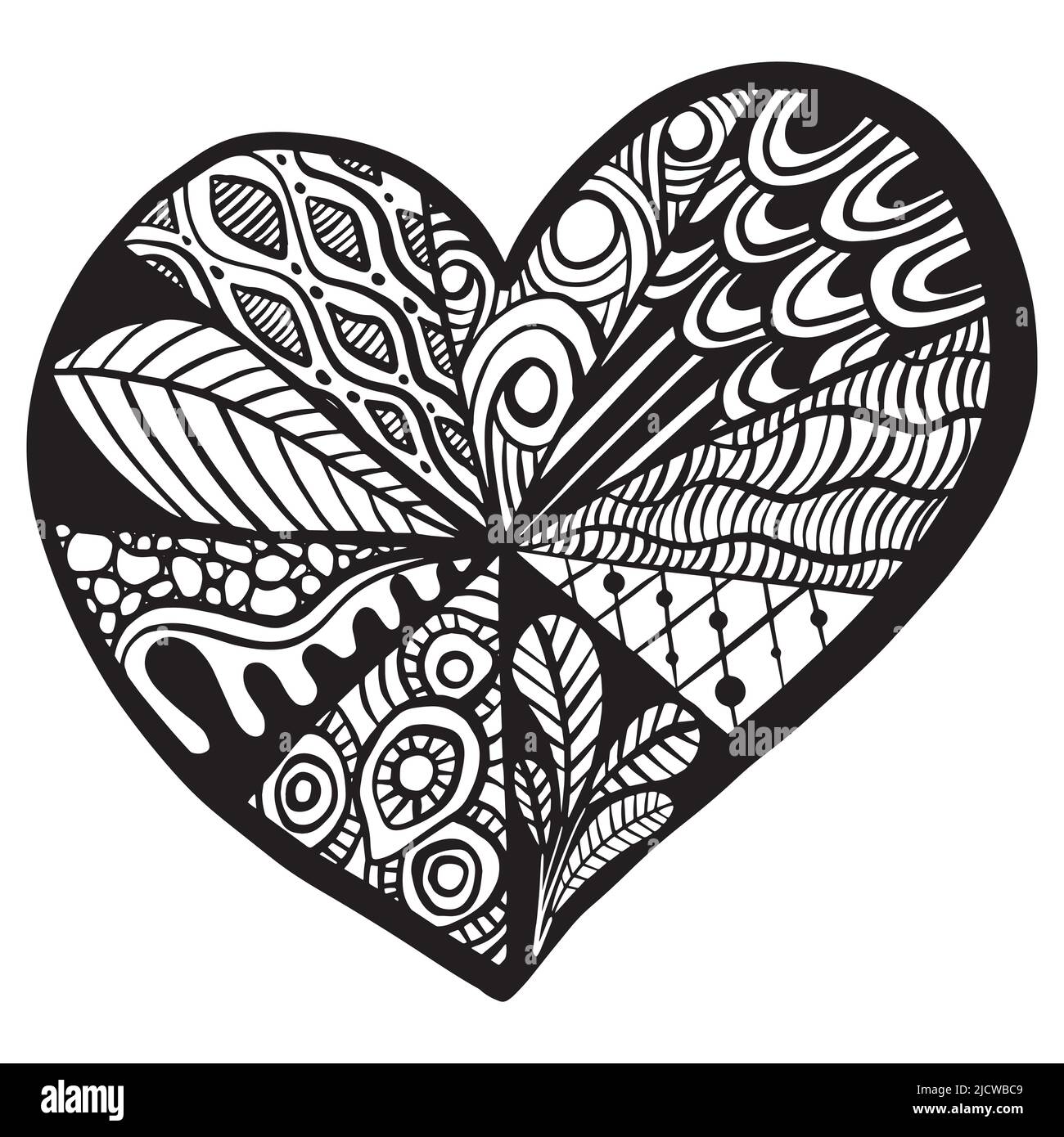 Disegno di arte fiore zentangle immagini e fotografie stock ad alta ...