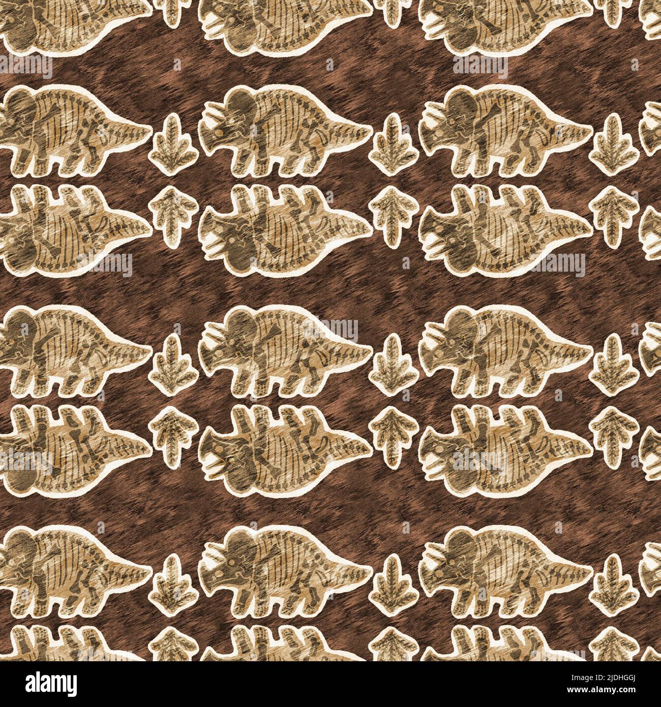 Disegni a mano triceratops ossa fossili dinosauro modello senza ...