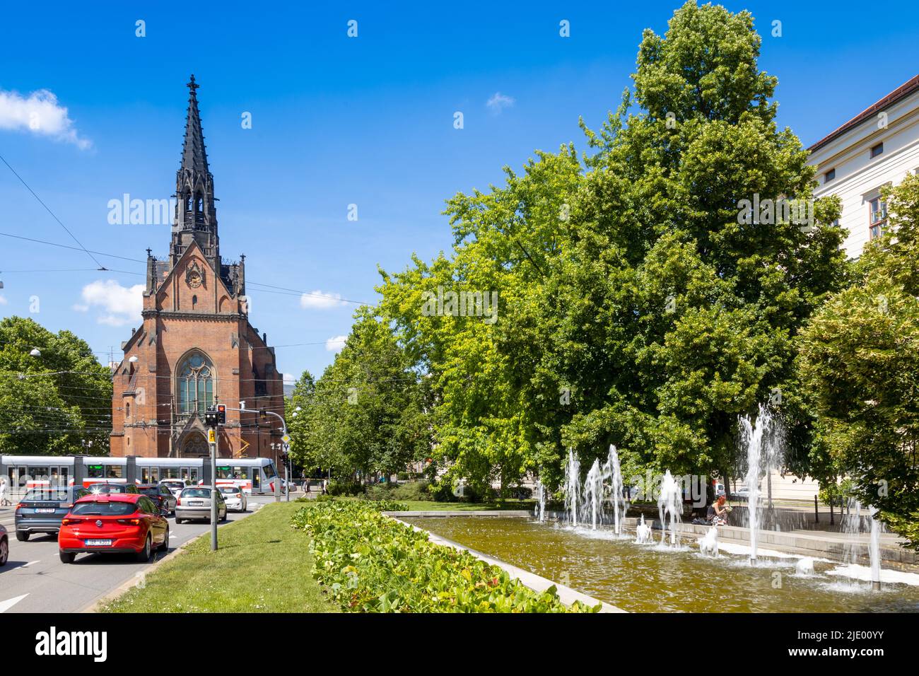 Kostel Jana Amose Komenskeho (tzv. Cerveny kostel z 1863), Brno, Ceska ...