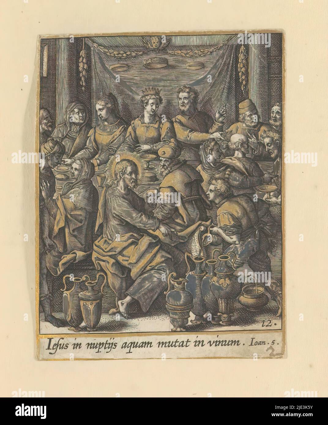 Matrimonio a Cana, vita Iesu Salvatoris varijs iconibus ab Adriano Collaert expressa (titolo ...