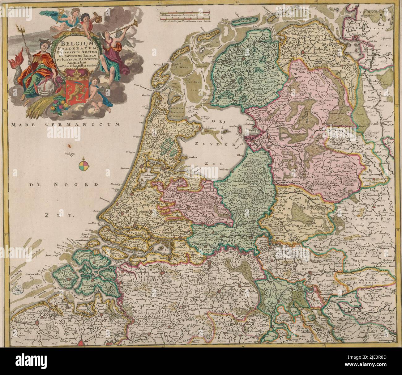 Mappa della Repubblica delle sette Province Unite, Belgio Foederatum ...