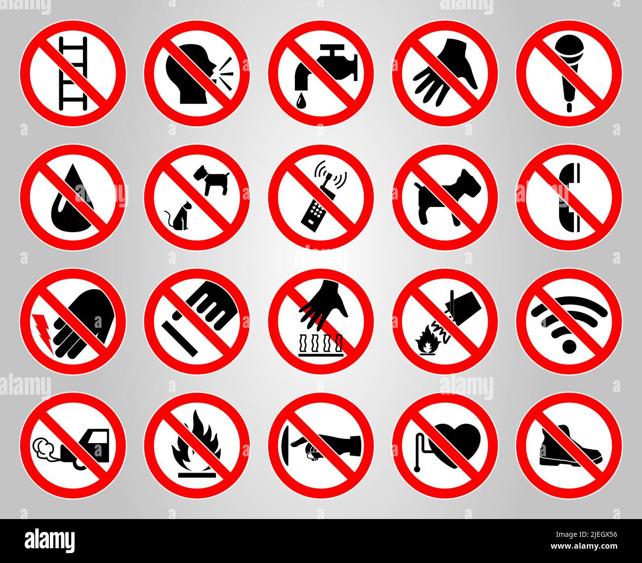 Segnale di divieto rosso Immagini Vettoriali Stock - Alamy