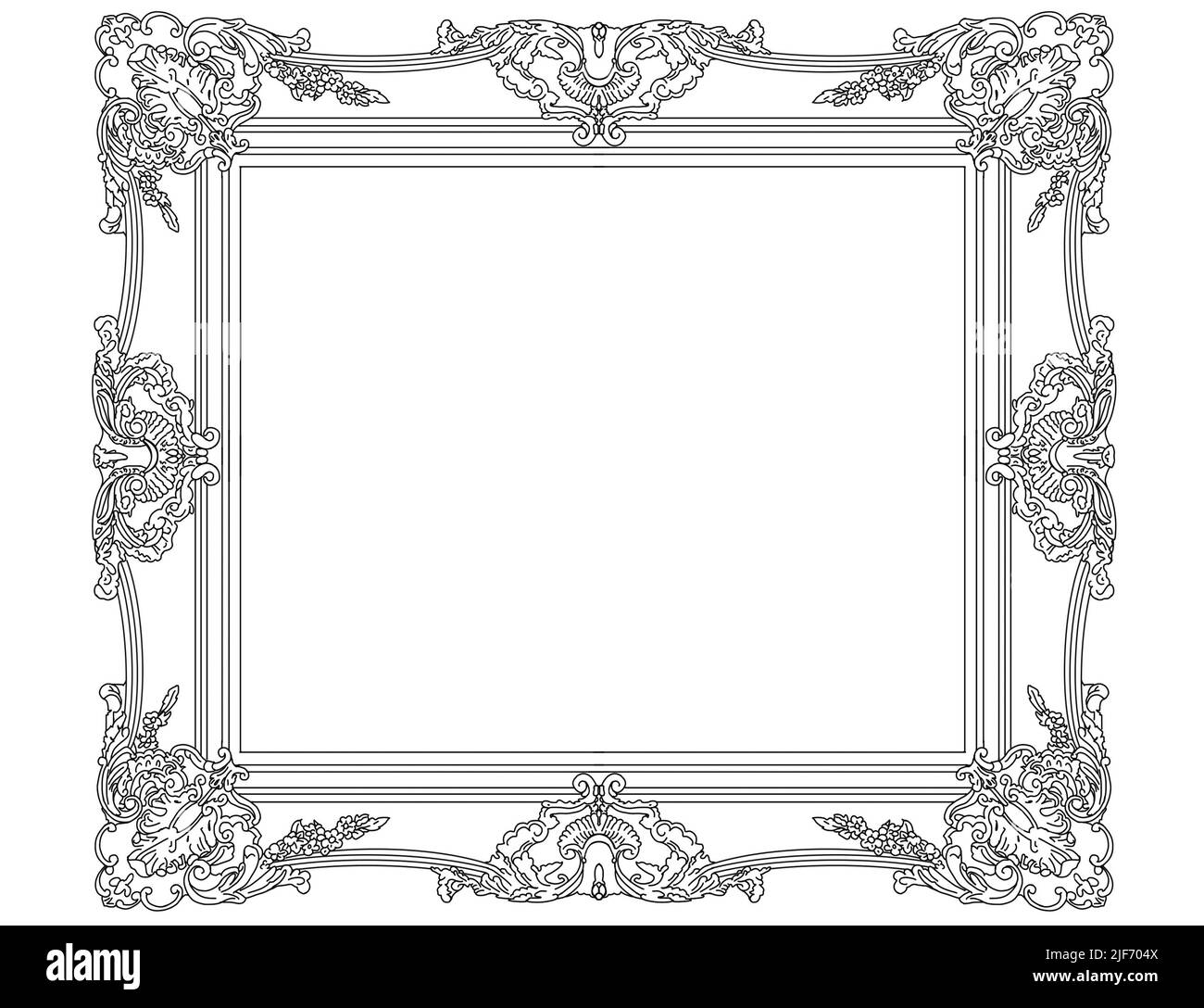 Cornice barocca Foto e Immagini Stock in Bianco e Nero - Alamy