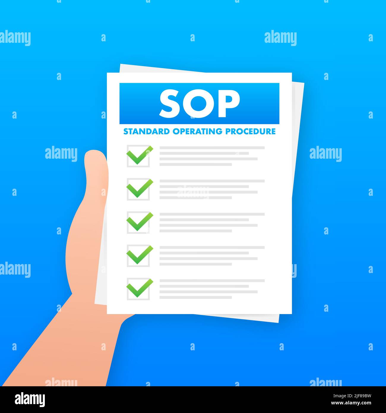 Procedura operativa standard Immagini Vettoriali Stock - Alamy