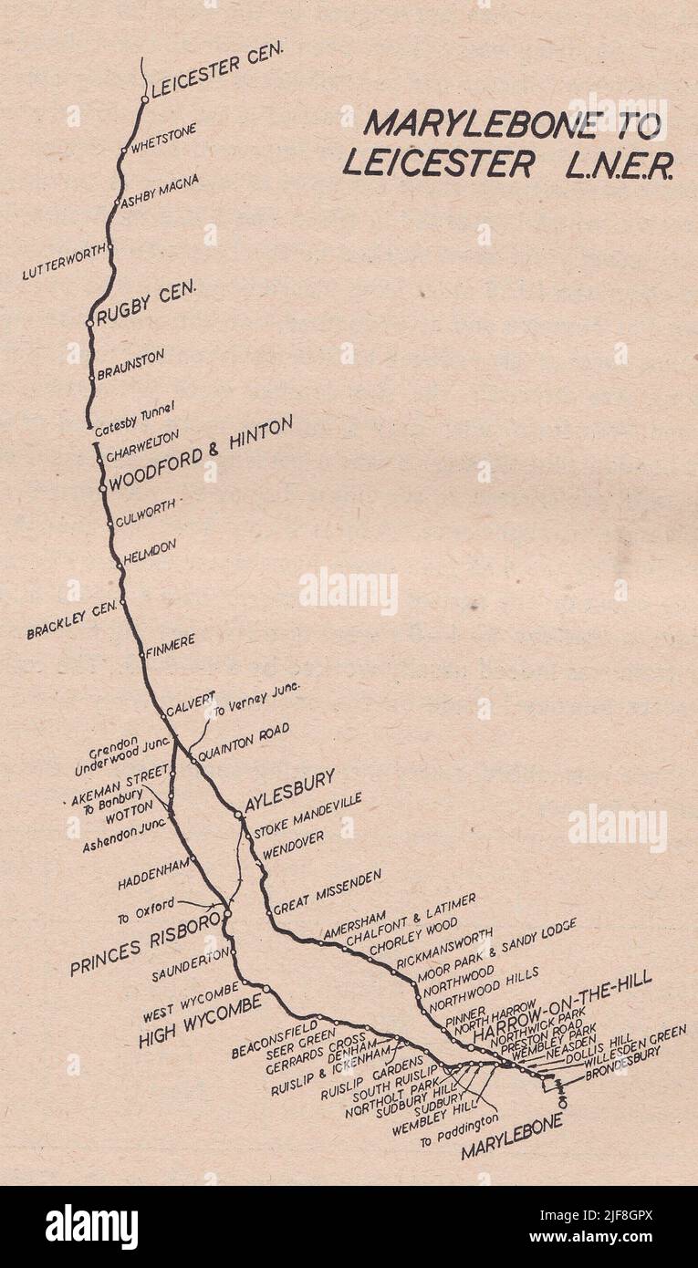 Vintage railway map immagini e fotografie stock ad alta risoluzione - Alamy