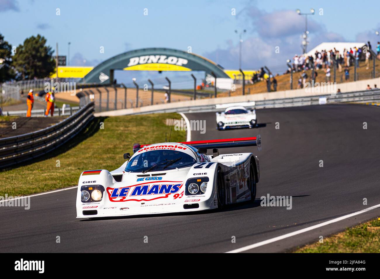 21 VERCOUTERE Ivan (fra), KELLENERS Ralf (ger) Porsche 962 C, in azione ...
