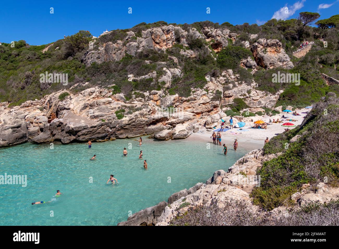 Beach cala binidali minorca menorca immagini e fotografie stock ad alta ...