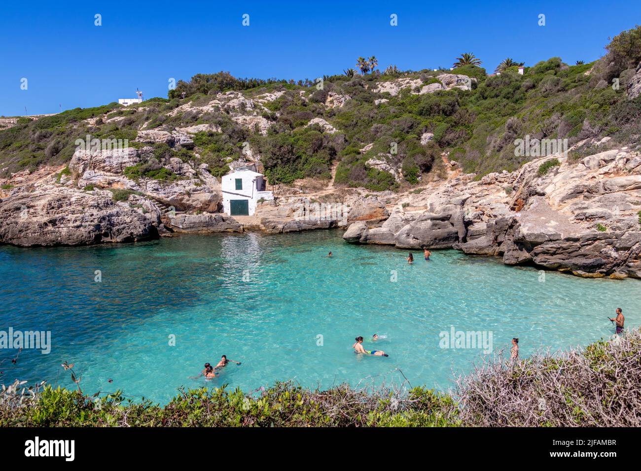 Beach cala binidali minorca menorca immagini e fotografie stock ad alta ...