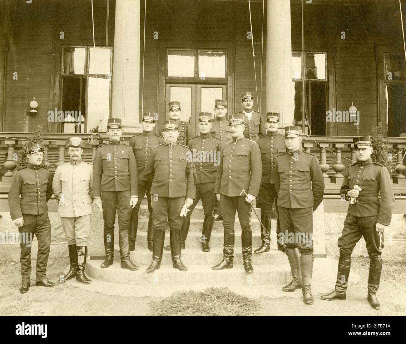 Ritratto di gruppo di Officeers al reggimento di artiglieria di Boden ...