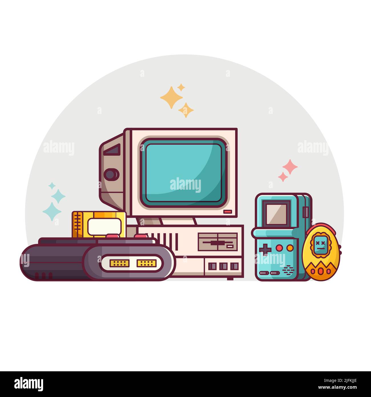 90s technology Immagini Vettoriali Stock - Alamy