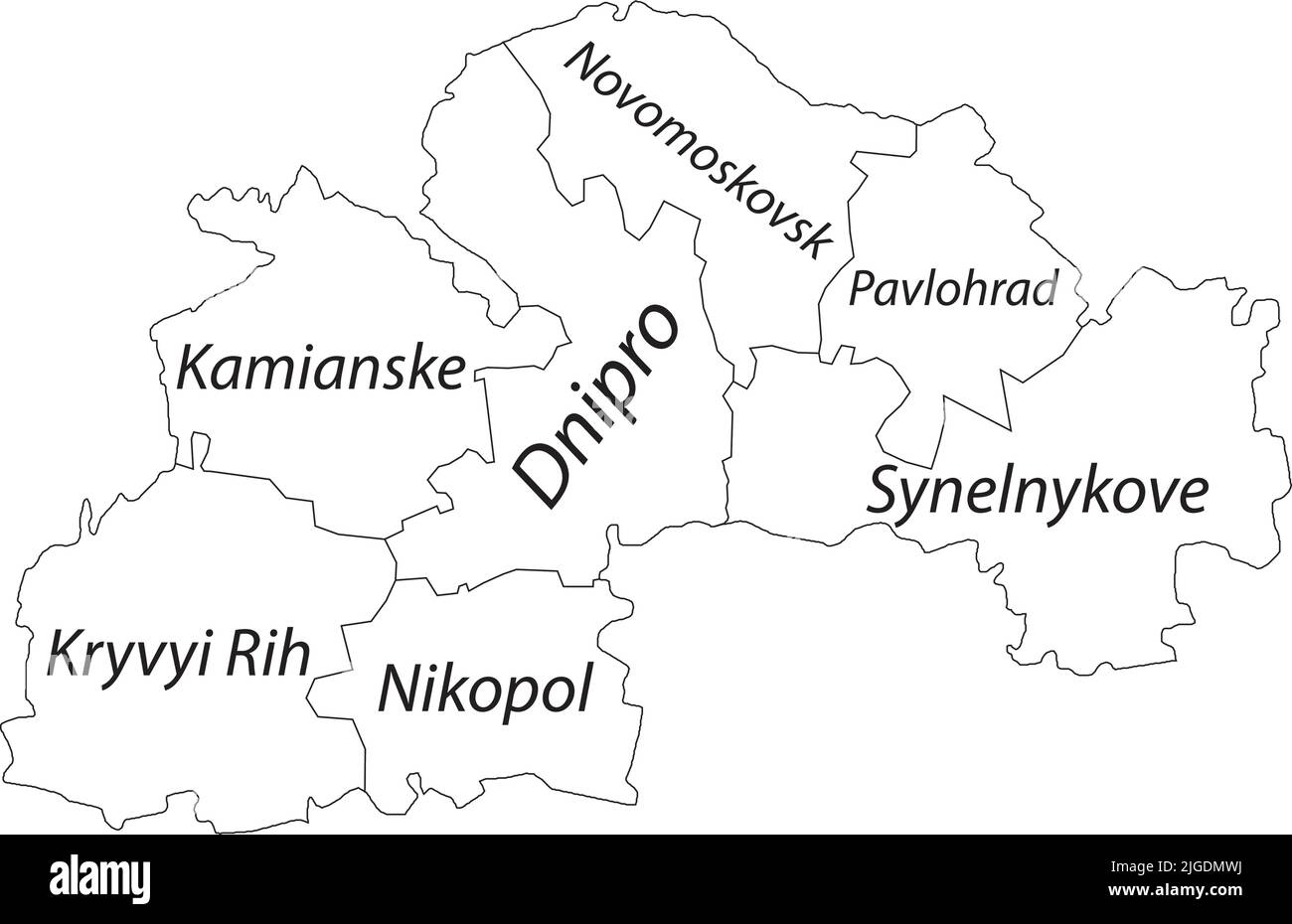 Mappa geografica della ucraina europa Foto e Immagini Stock in Bianco e ...