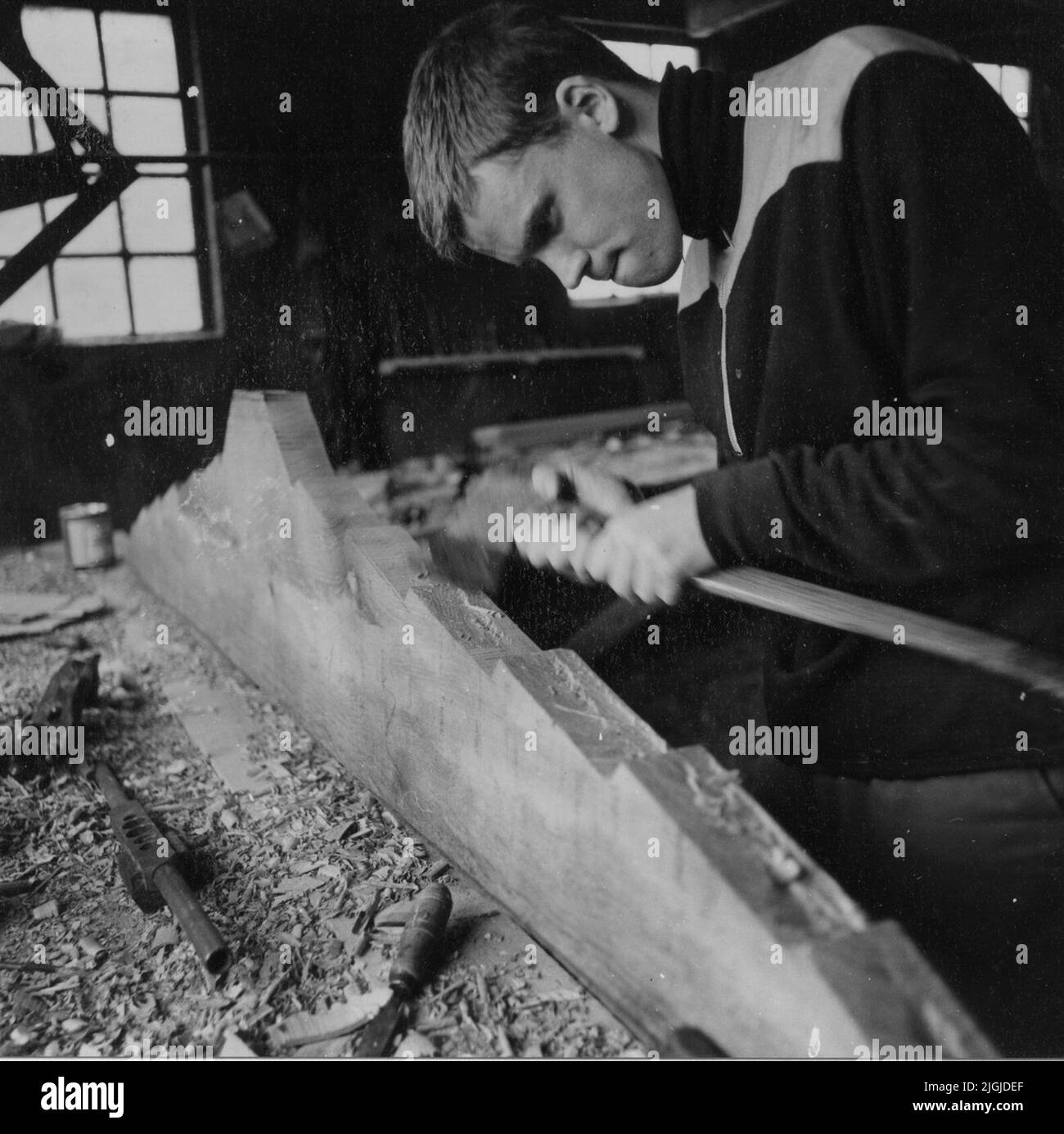 Båtbyggeri Chopping di Spant, per ottenere la giusta angolazione, di ...