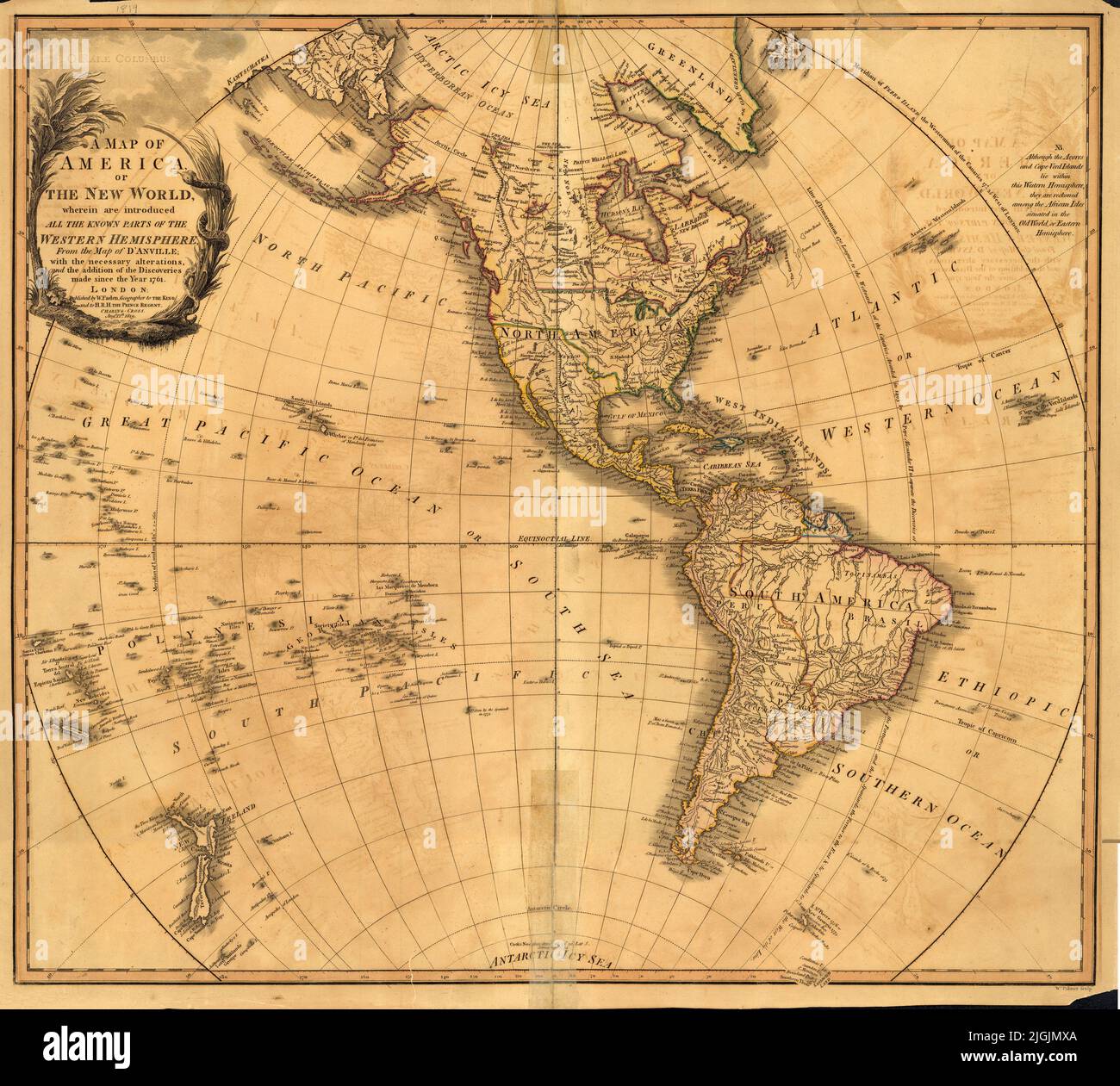 Mappa Dell'emisfero Occidentale National Geographic Mappa