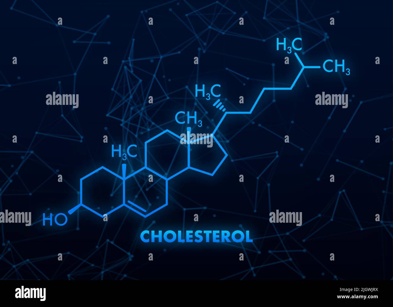 Struttura molecolare del colesterolo Immagini Vettoriali Stock - Alamy