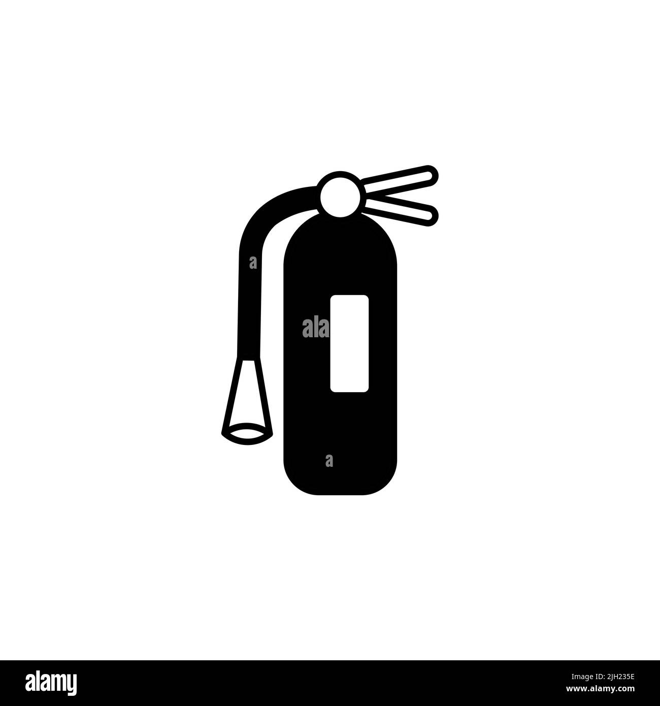 estintore a icona vettore. Icona nera estintore, segno vettoriale nero ...