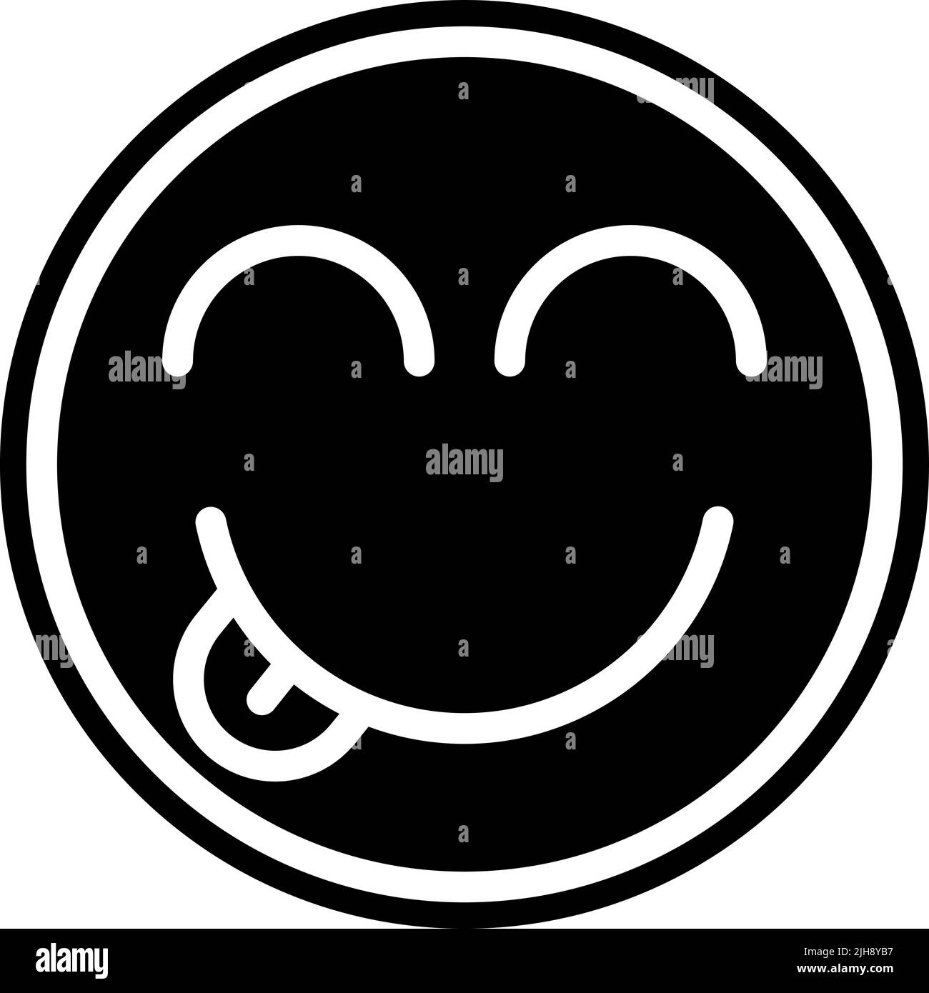 Faccina emoji simbolo icona faccina con la lingua Foto e Immagini Stock ...