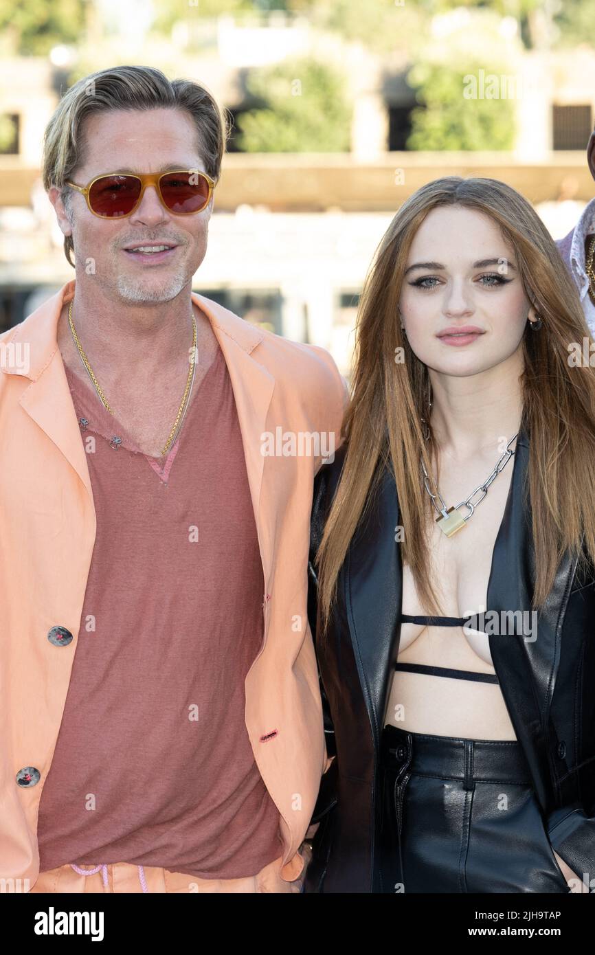 Brad Pitt e Joey King partecipano al Bullet Train Photocall al Bateau ...
