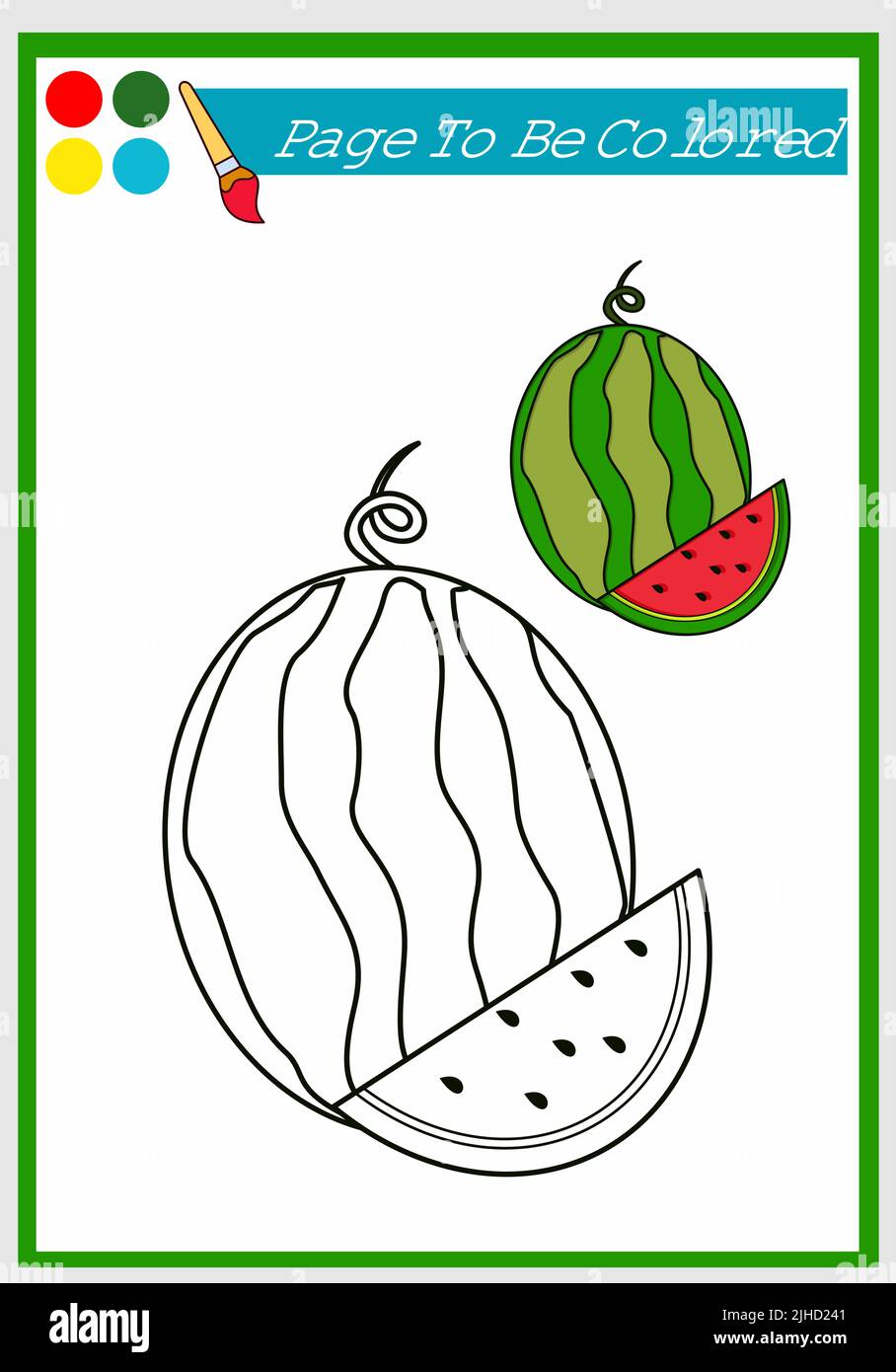 Anguria disegno da colorare immagini e fotografie stock ad alta ...