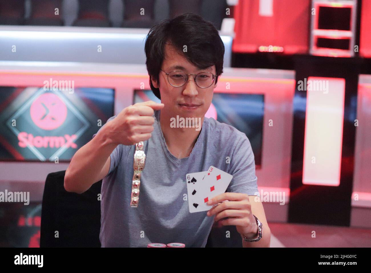 17 luglio 2022: LAS VEGAS, NV - 17 LUGLIO: Michael Wang è il vincitore ...