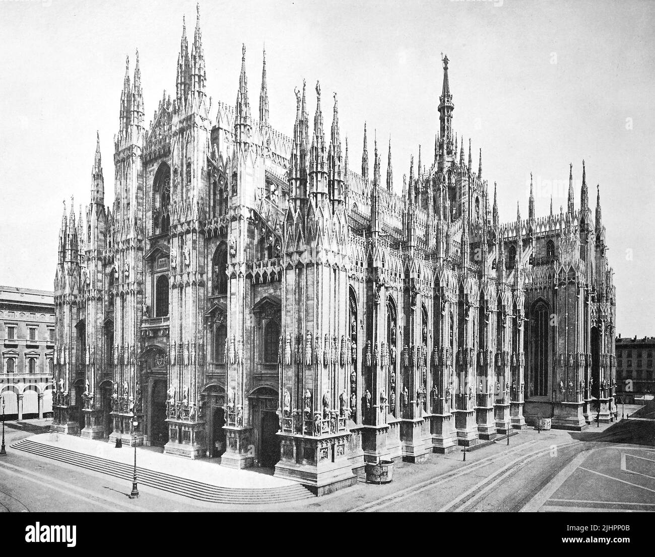 Historisches Foto (ca 1880) des Mailänder Doms, Duomo di Milano ...