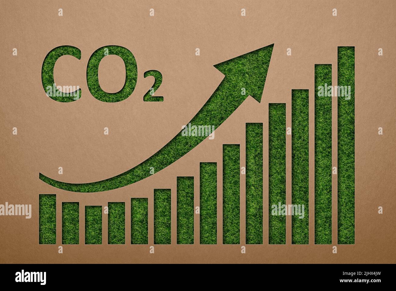Aumento delle emissioni nell'atmosfera nel CO2. Inquinamento ambientale ...