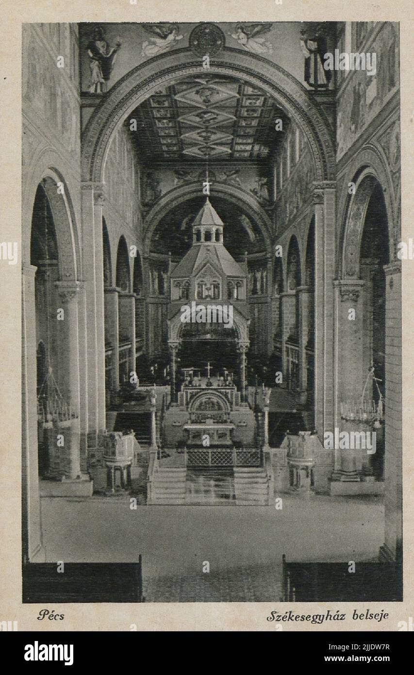Cattedrale di Pécs. Cartolina della Cattedrale di Pécs - interno Foto ...