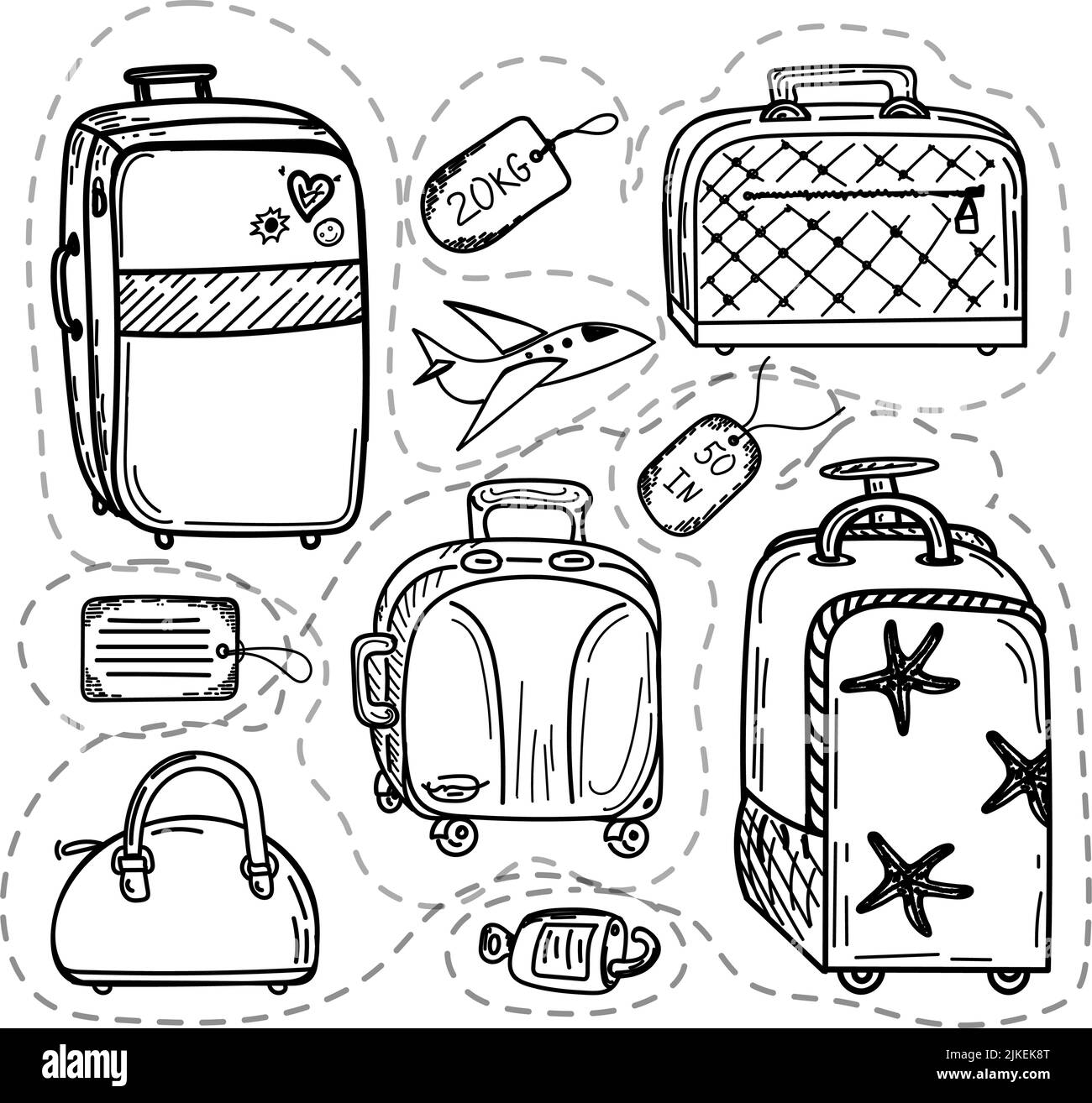 Valise valise valise valise valise Foto e Immagini Stock in Bianco e ...