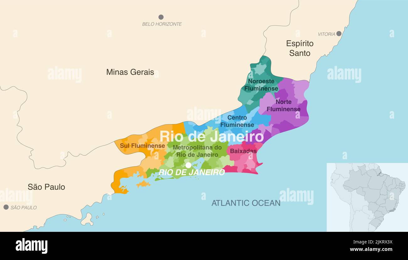 Mappa di rio Immagini Vettoriali Stock - Alamy