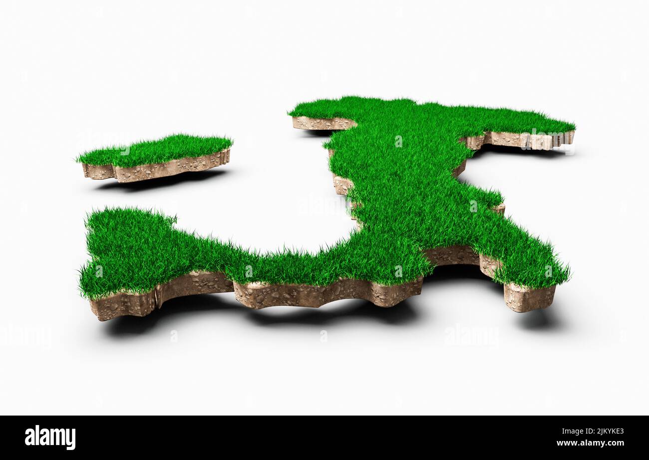 Mappa verde italia 3d Immagini senza sfondo e Foto Stock ritagliate - Alamy