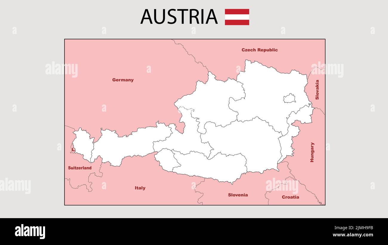 Political map austria capital vienna immagini e fotografie stock ad ...