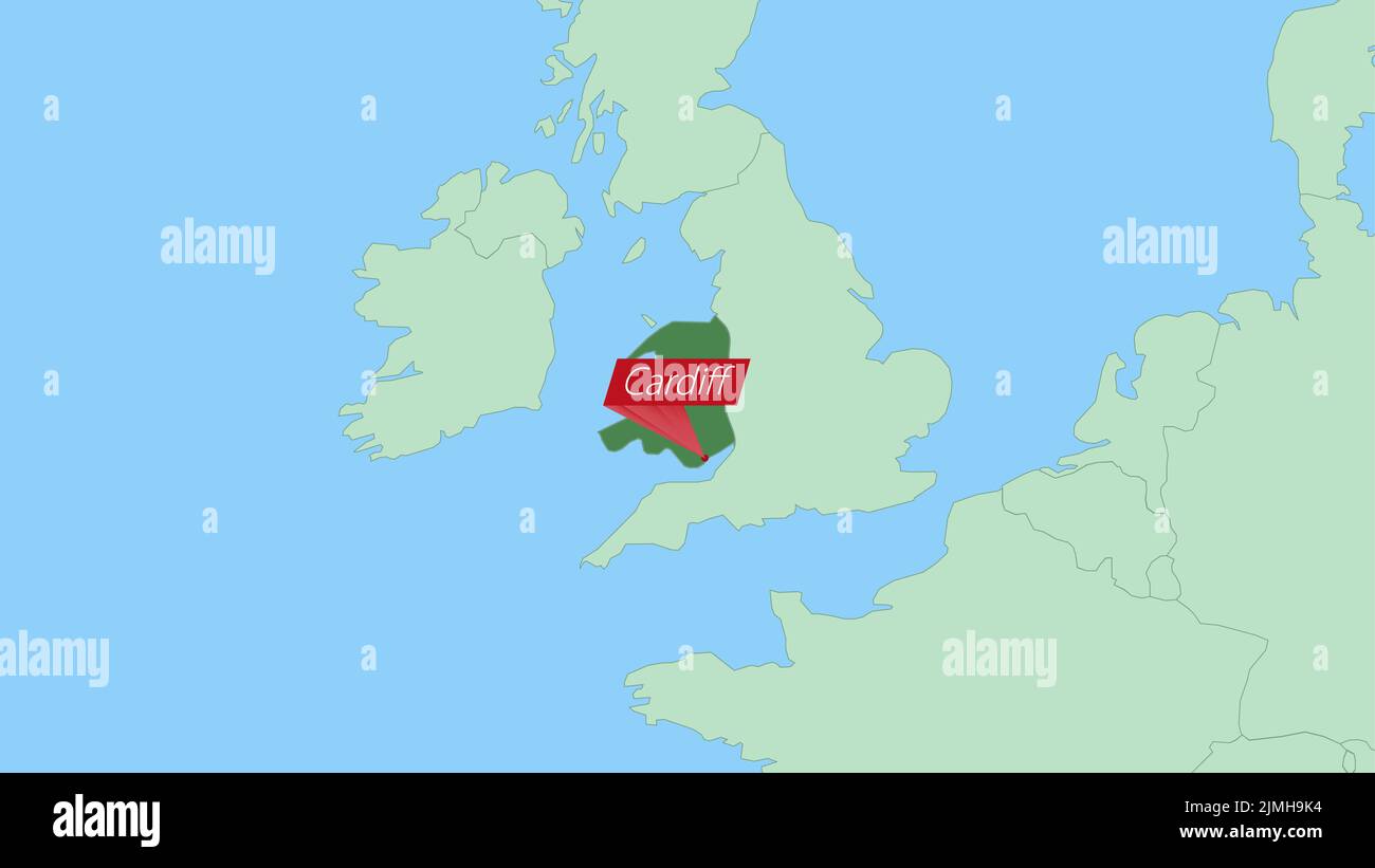 Mappa di cardiff Immagini Vettoriali Stock - Alamy