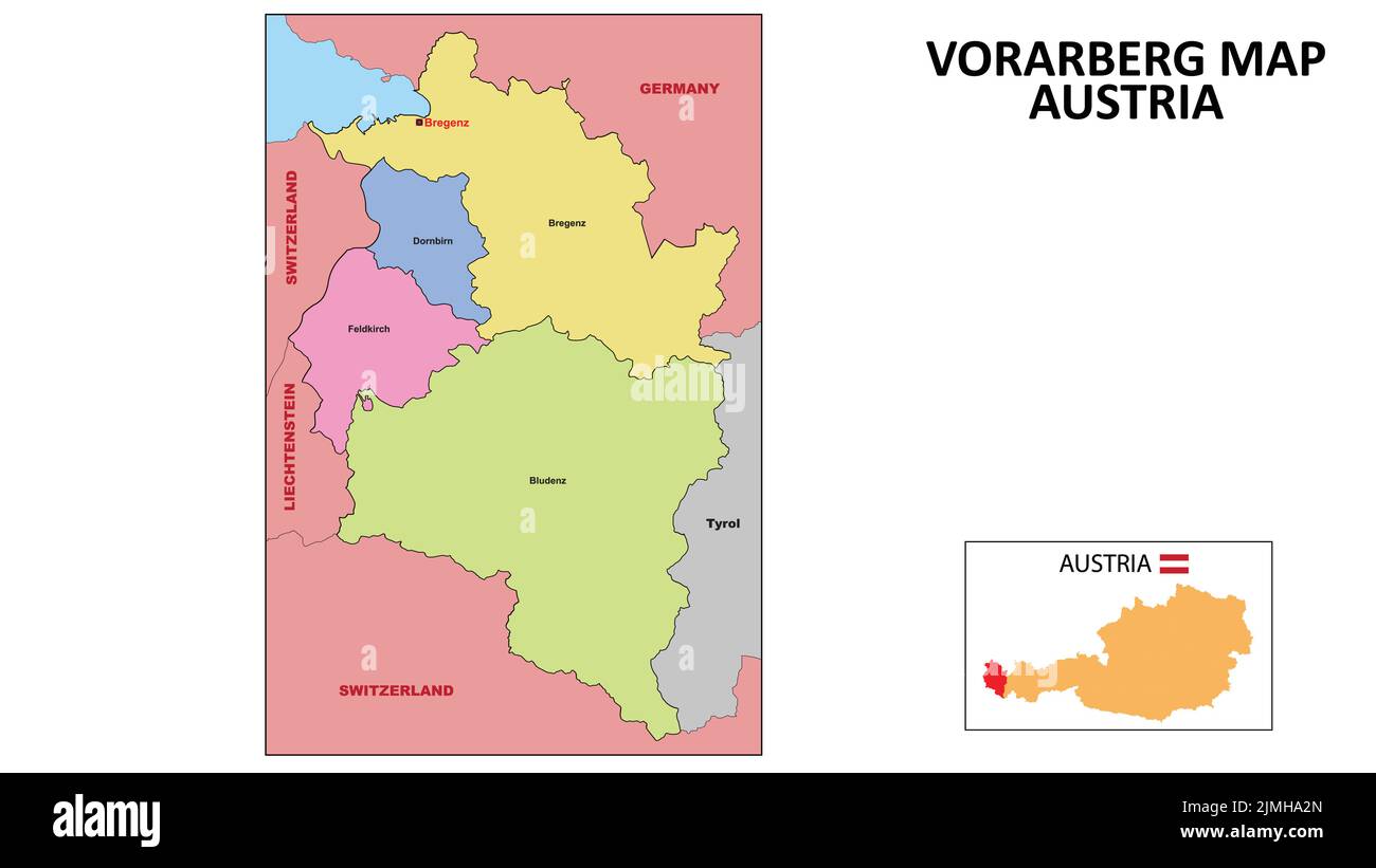 Mappa di vorarlberg immagini e fotografie stock ad alta risoluzione - Alamy