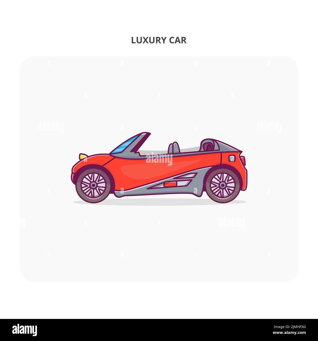 Auto rossa convertibile Immagini Vettoriali Stock - Alamy