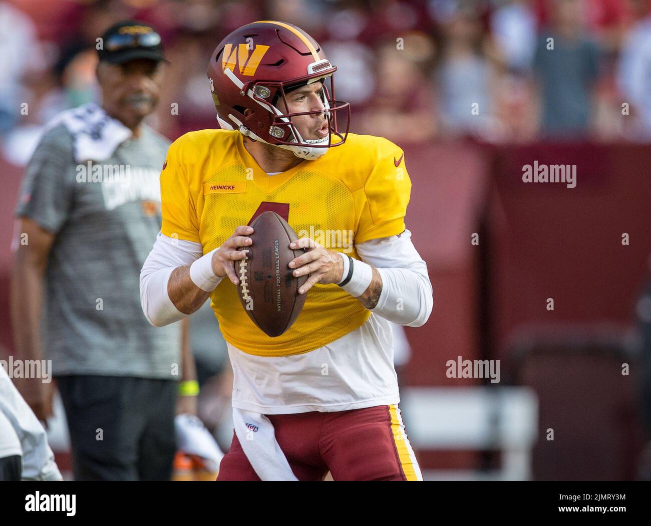 6 agosto 2022: Il quarterback dei Washington Commanders Taylor Heinicke ...