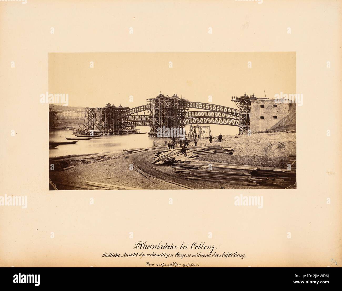 Emil hermann hartwich 1802 1879 rheinbrucke immagini e fotografie stock ...