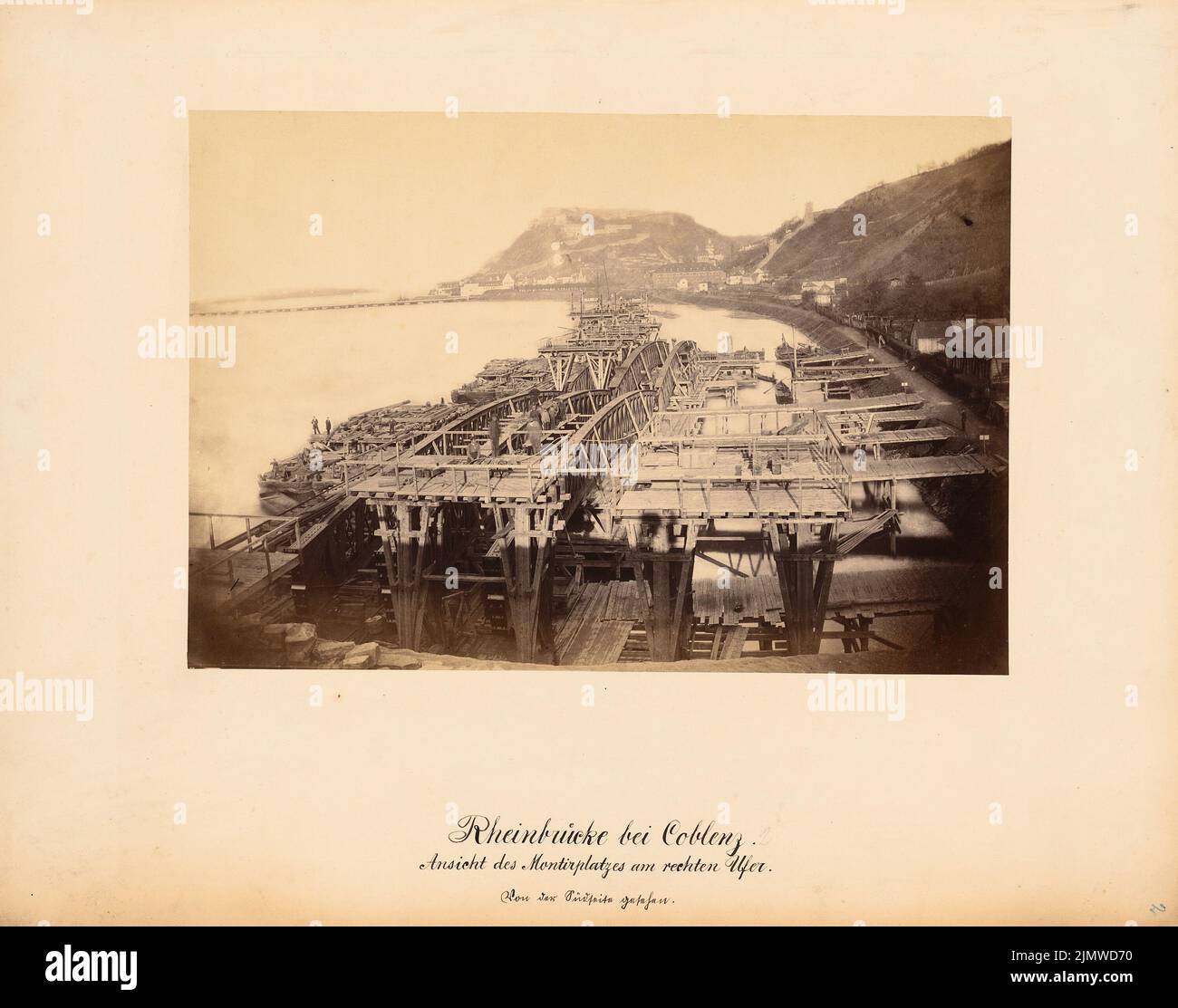 Emil hermann hartwich 1802 1879 rheinbrucke immagini e fotografie stock ...