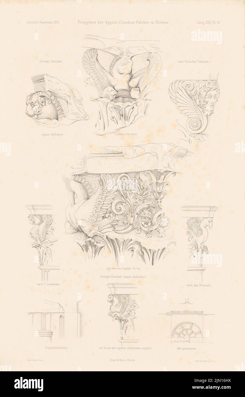 Durm joseph 1837 1919 propylaen des appius claudius pulcher immagini e ...