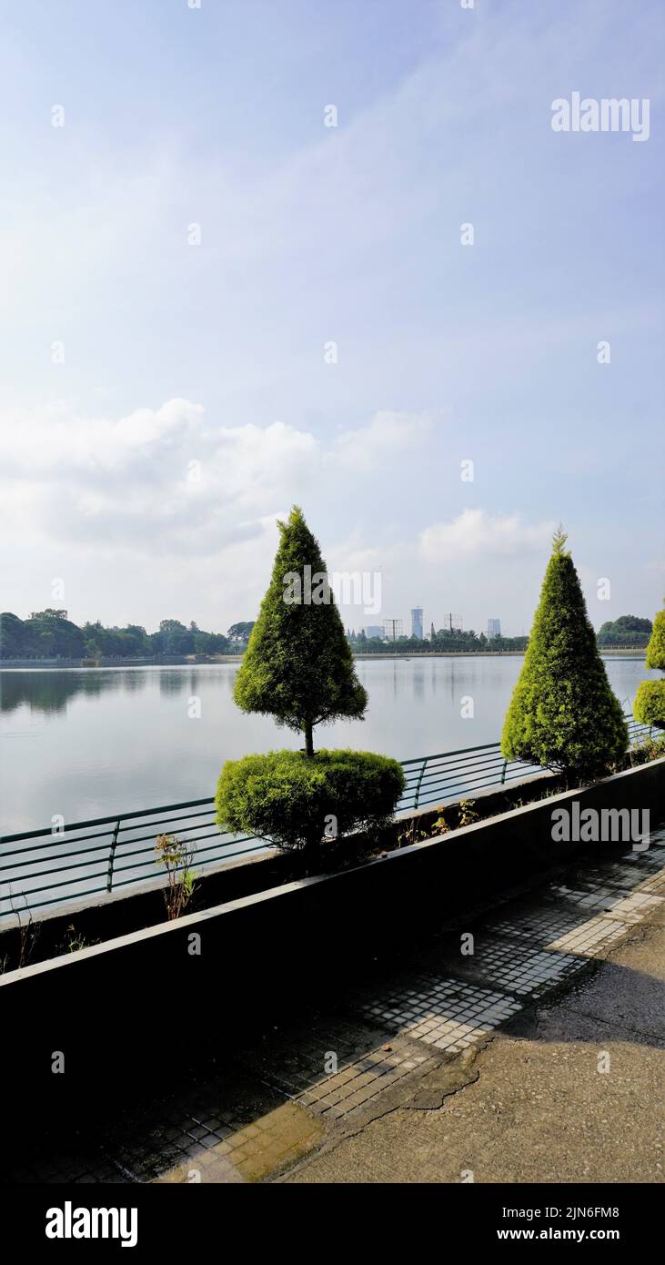 Splendida vista sul lago di Sankey Tank. Un lago artificiale costruito ...