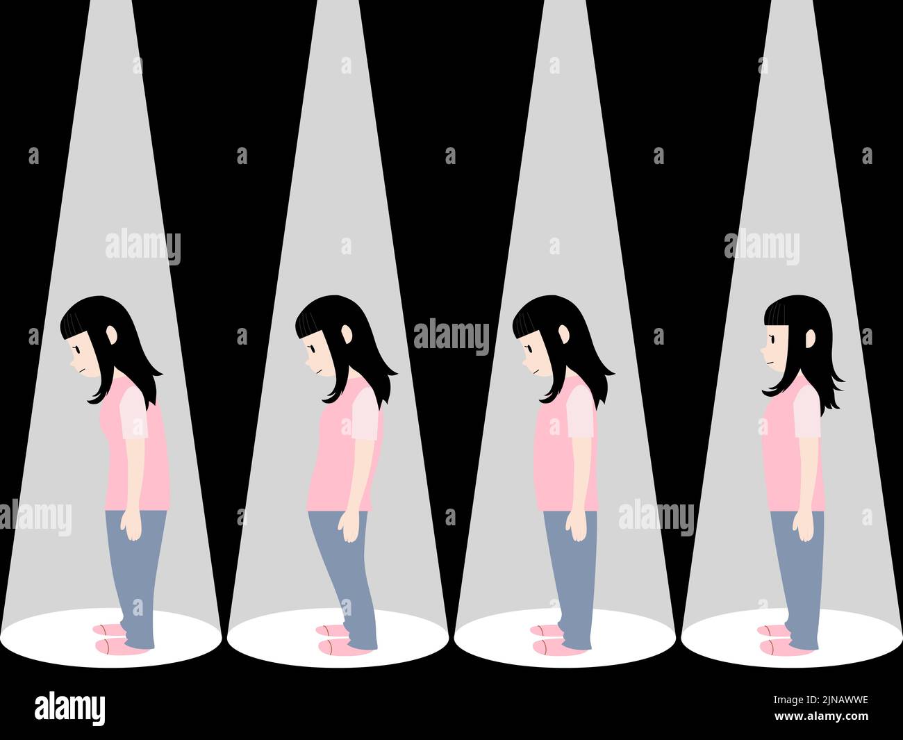 Postura femminile Immagini Vettoriali Stock - Alamy